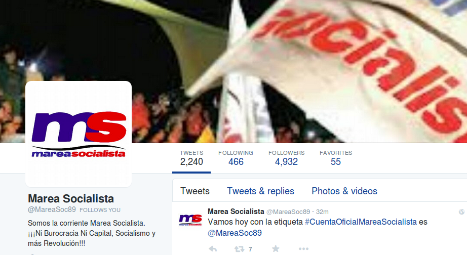 Marea Socialista en las Redes Sociales